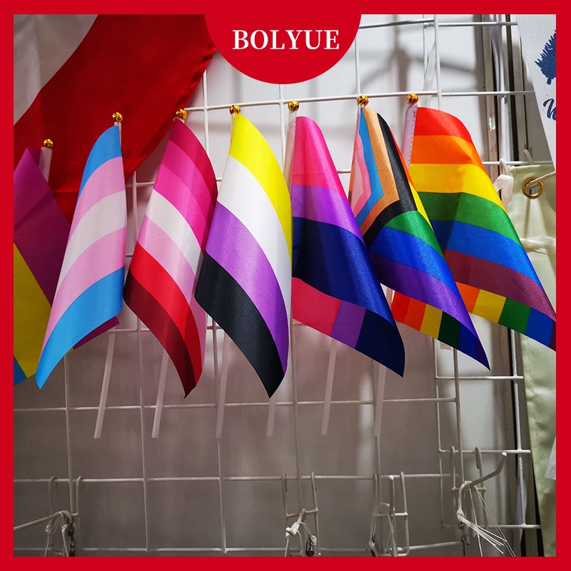 Gay Pride Rainbow Flag Hand-held Flag Color Flag LGBT | Shopee Philippines