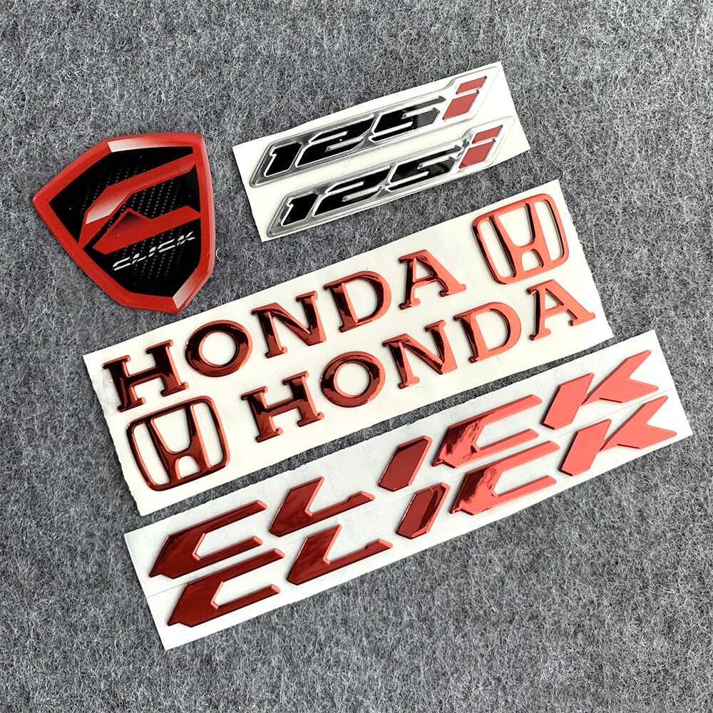 7 PCS/SET 3d Soft Glue Logo Motorcycle Emblem for Honda Click 125i 150I ...