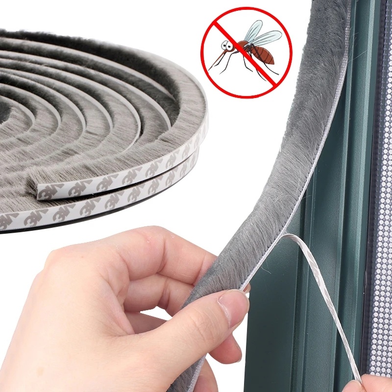 5m Self-adhesive Sealing Wind-proof Brush Strip Home Door Window Sound ...