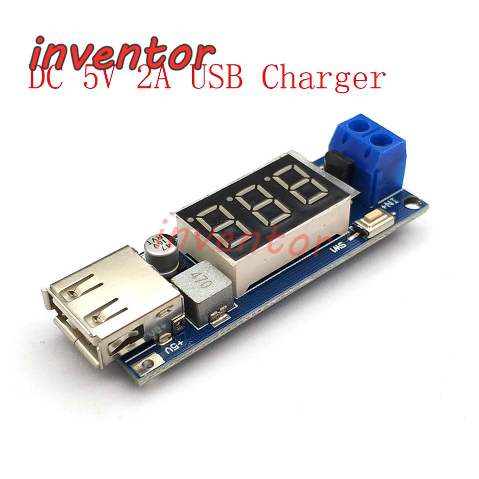 DC-DC 4.5-40V To 5V 2A USB Charger LED Step-down Buck Converter ...