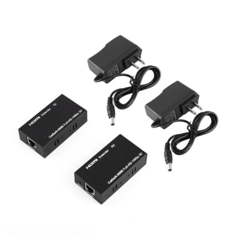 60M HDMI Extender Cat5e Cat6 Ethernet UTP Signal HD to Lan Converter ...