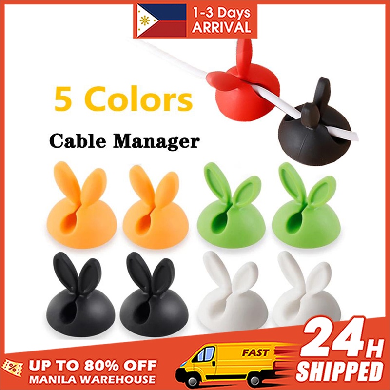 Rabbit Ear Wire Fixer Wire Organizer Desktop Keyboard Mouse Wire USB ...