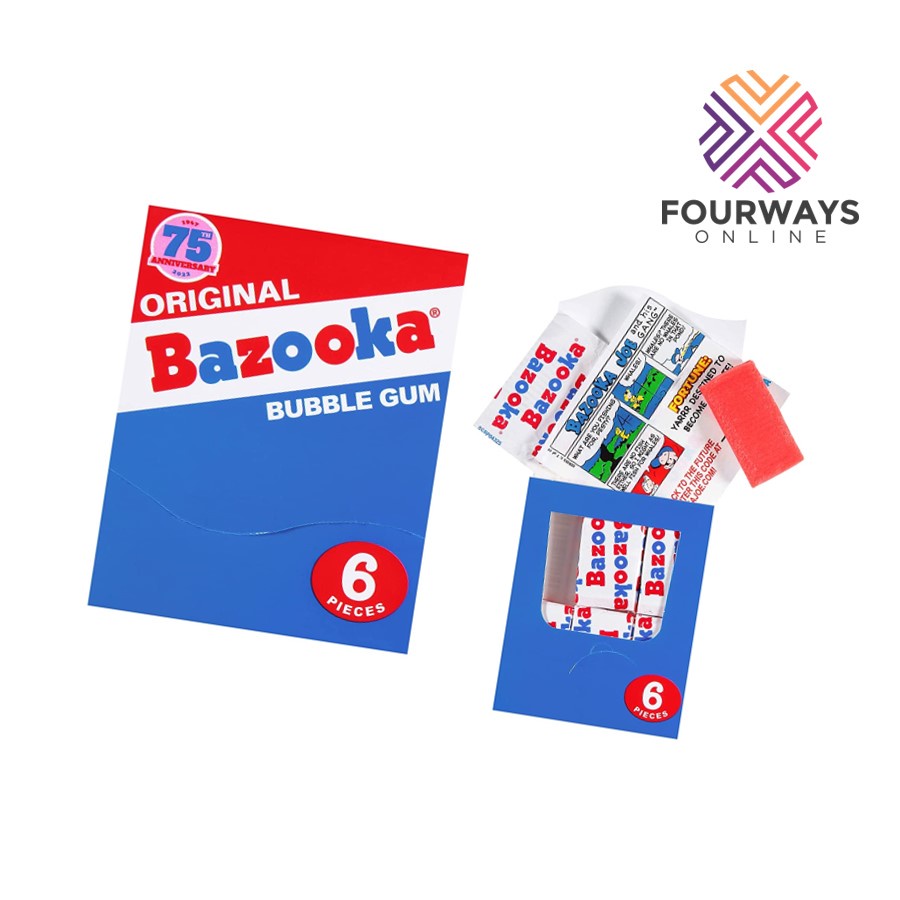 Bazooka Bubble Gum 6 Piece-Pack | Shopee Philippines