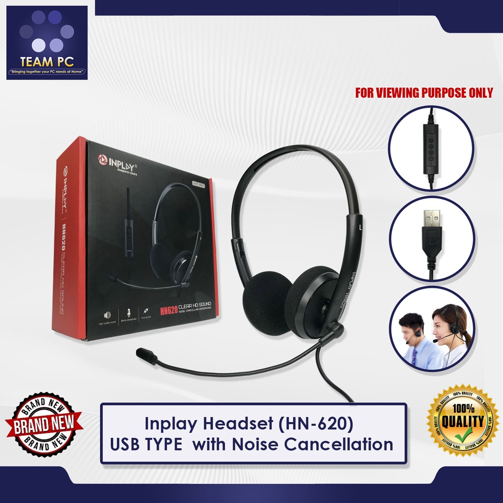 Inplay Headset (HN-620) USB TYPE with Noise Cancellation | Shopee ...
