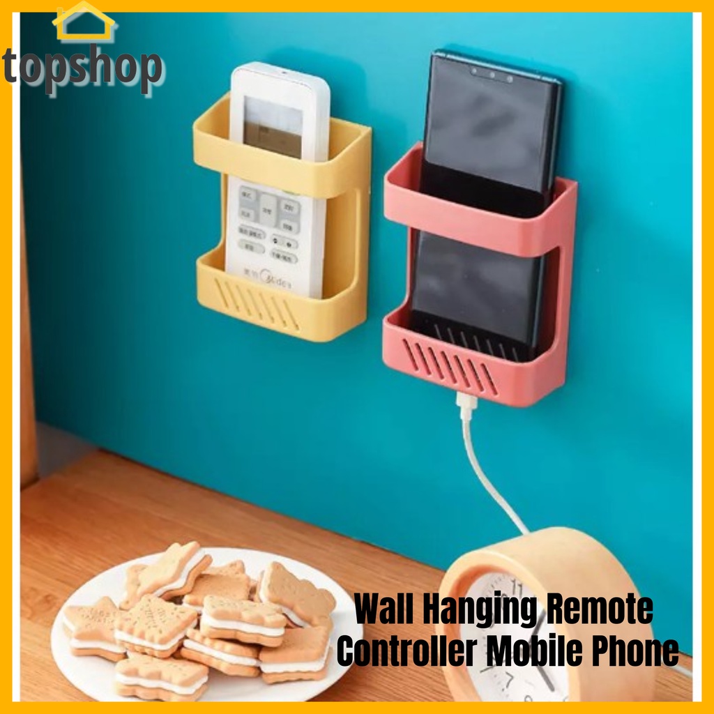 TOPSHOP Wall Hanging Remote Controller Bracket Storage Box No Hole ...