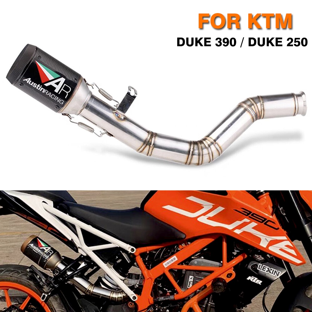 Motorcycle Exhaust Mid Link Pipe High Position With AR Muffler For KTM ...