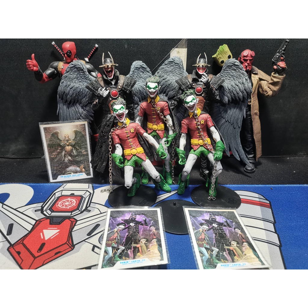 MCFARLANE BATMAN WHO LAUGH + 3 ROBIN CROW SET TYRANT WINGS (NO BOX ...