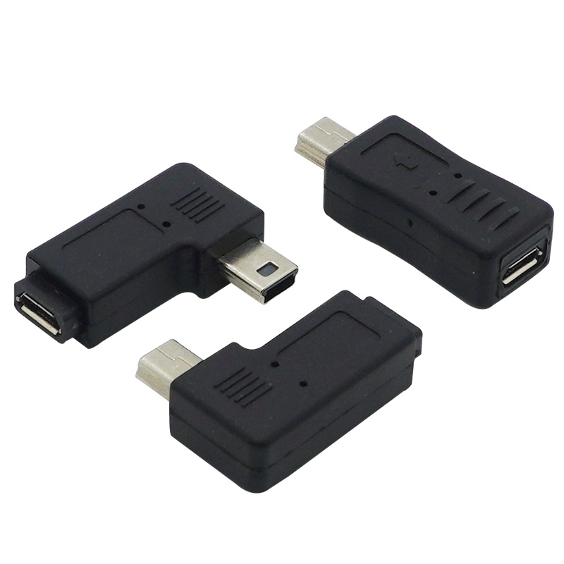 1pcs Mini USB Male to Micro USB Female 5Pin Adapter 90 Degrees Male ...