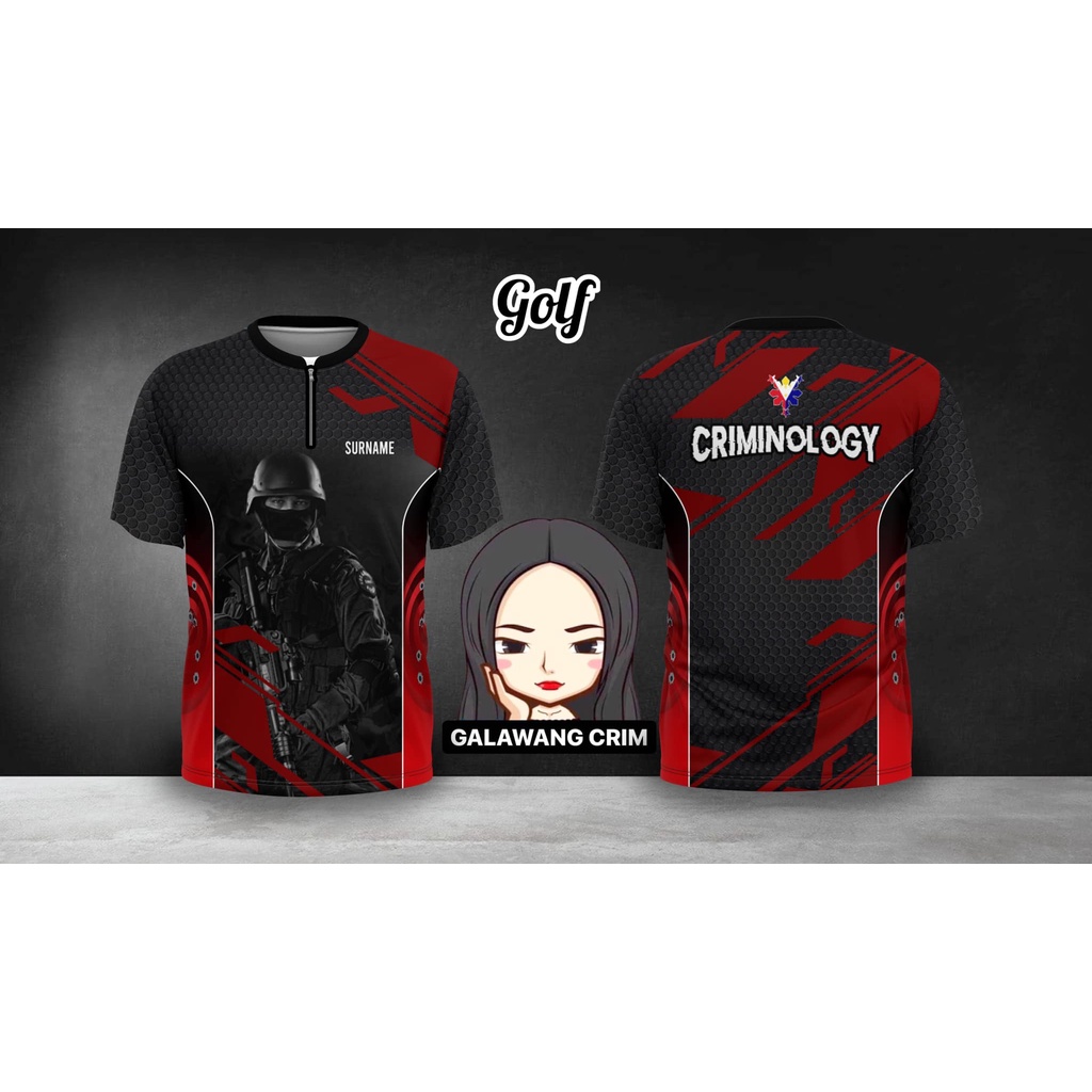 Criminology Polo Shirt Criminology Shirt for Men with Surname Full ...