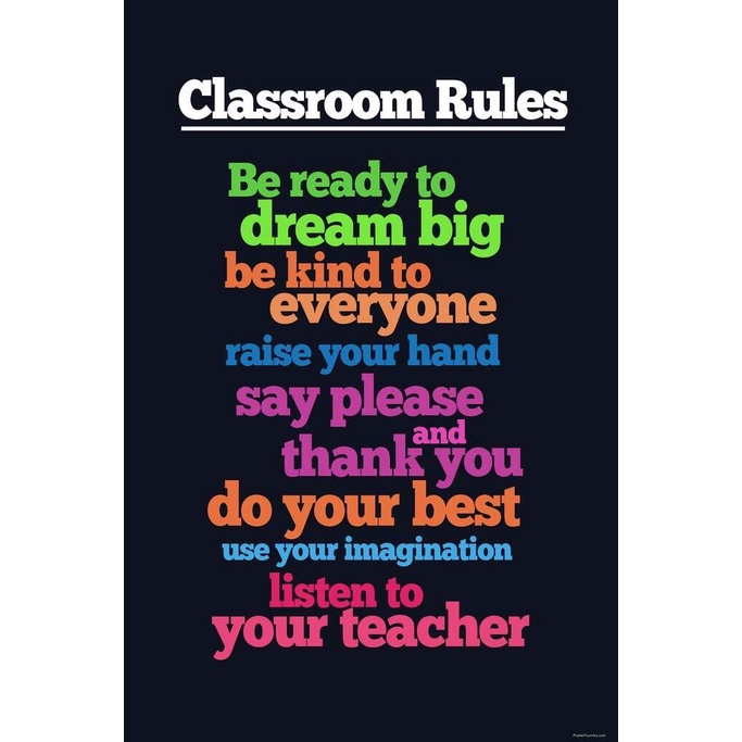 Classroom Rules Be Ready to Dream Big Educational Rules Teacher ...