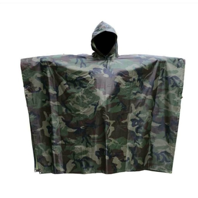 Green Military Camo Waterproof Poncho Raincoat Kapote Motorcycle Rain ...
