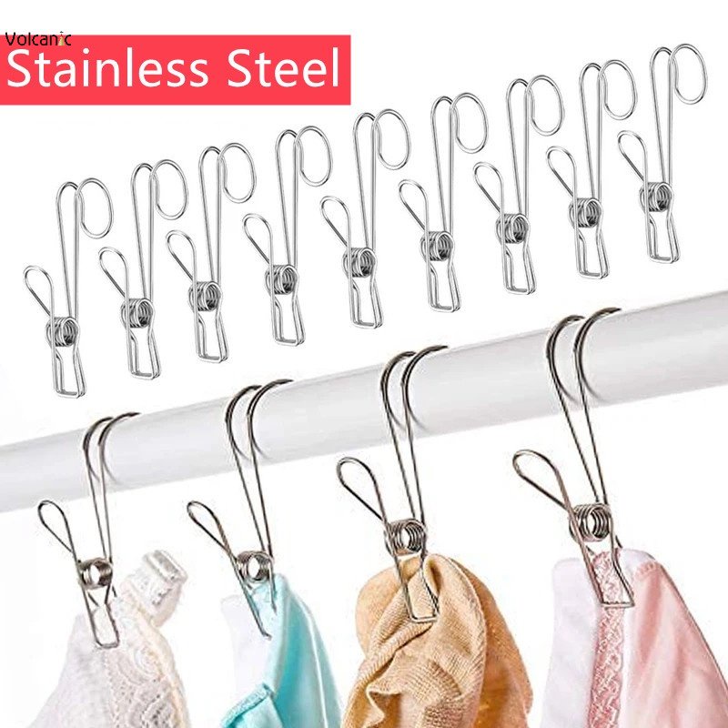Stainless Steel Clothes Pegs Multipurpose Bathroom Towel Hook Long Tail ...
