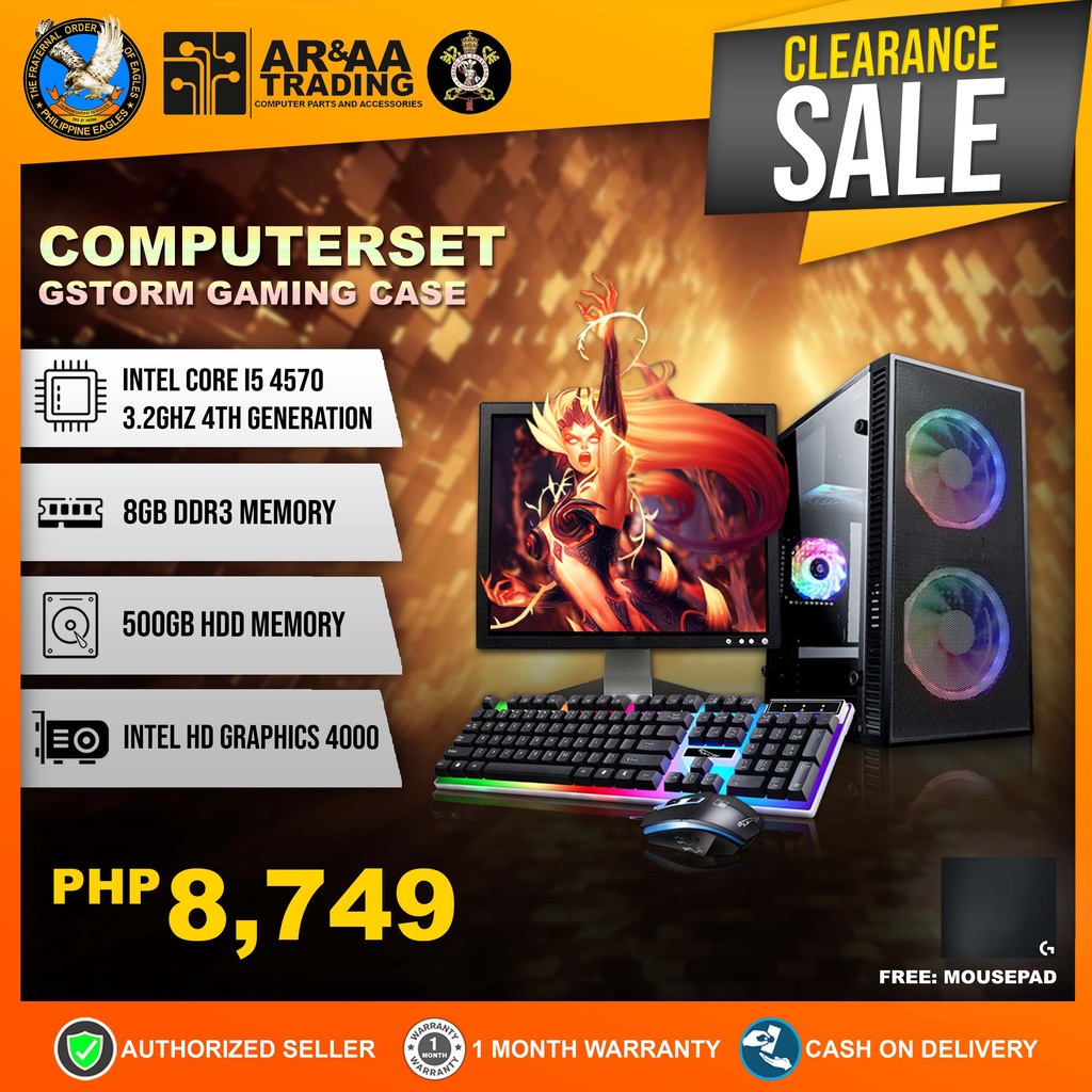 Computer Set Package Gaming Case Intel Core i5 4570 3.20ghz 4gb 500gb ...