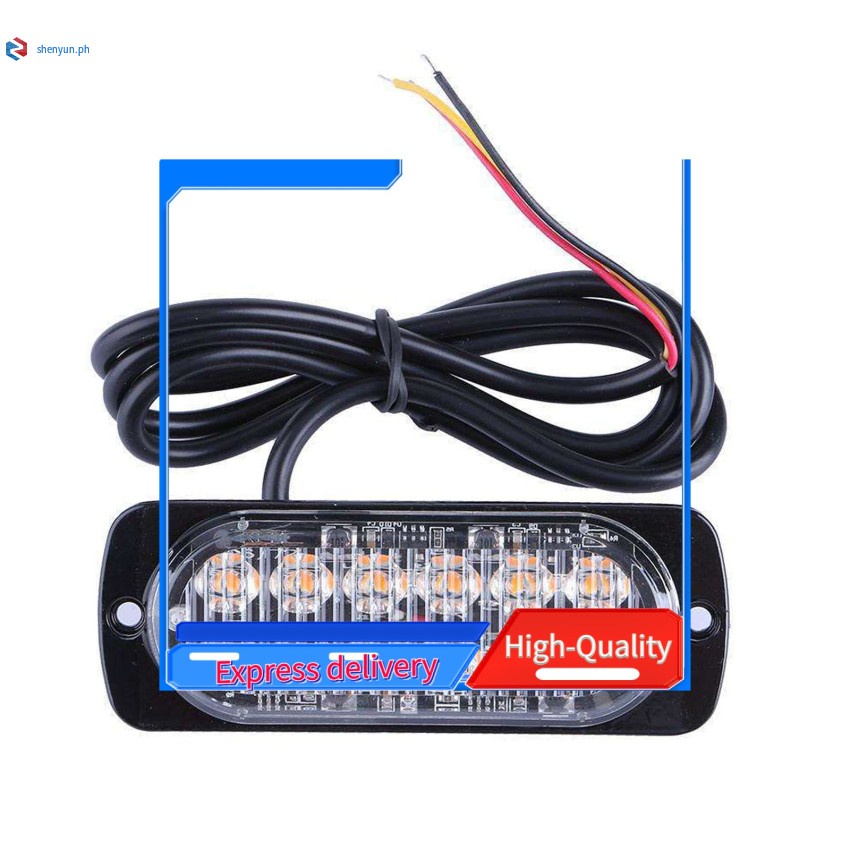 LED Emergency Strobe Warning Light Bar 12 leds Truck 24V 12V Flashing ...
