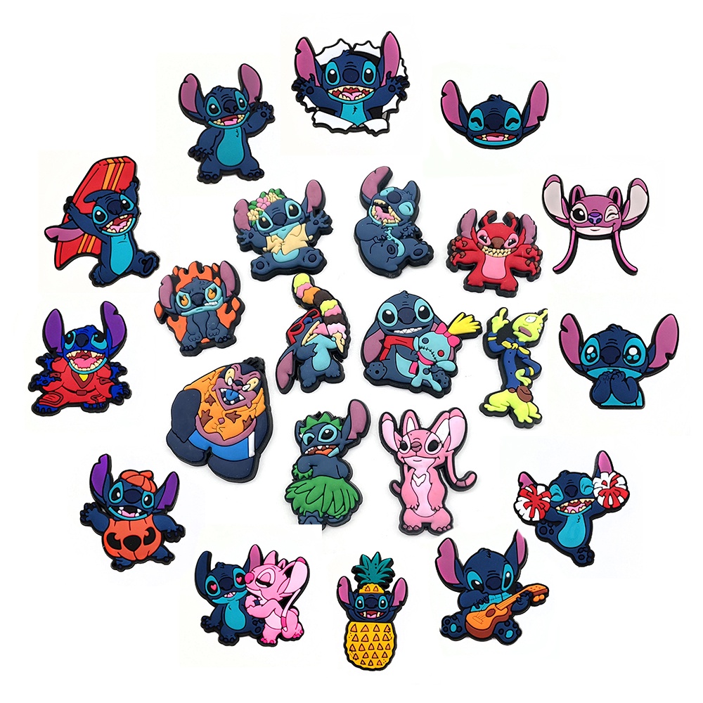 Lilo & Stitch PVC Crocs Charms Cute 1pcs Stitch Shoe Charms Cartoon ...