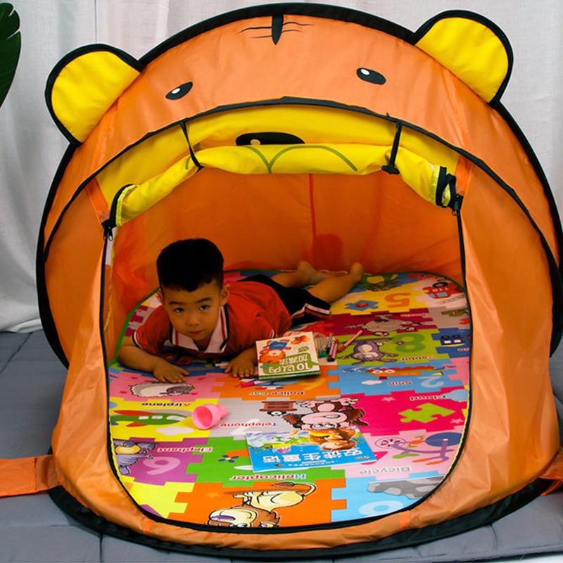 Kids Play Tent Portable Camping Tent Cartoon PlayHouse Foldable Tent ...