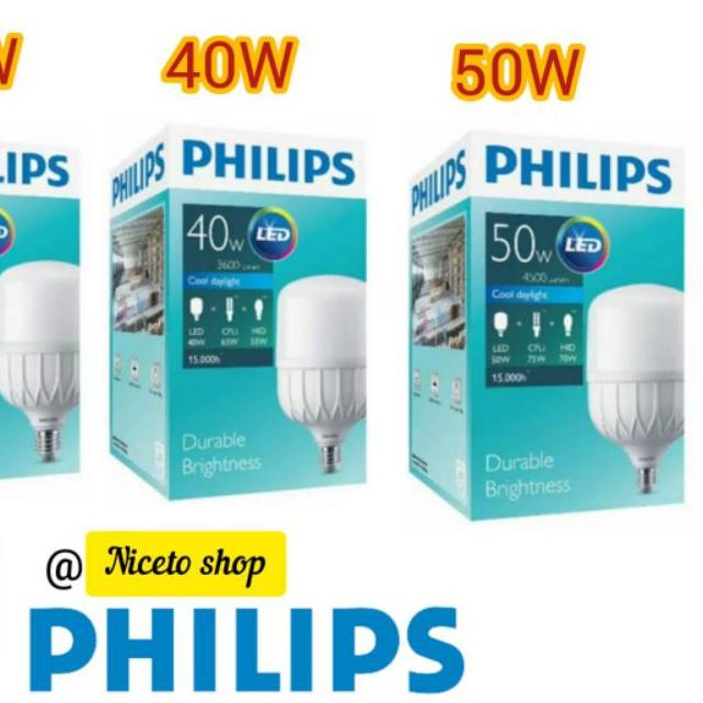 Philips LED True Force TForce 30W/40W/50W Cool E27 | Shopee Philippines