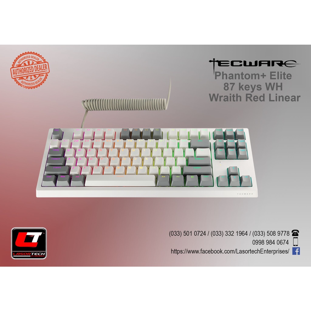 Tecware Phantom+ Elite mechanical keyboard 87 keys WH Wraith Red Linear | Shopee Philippines