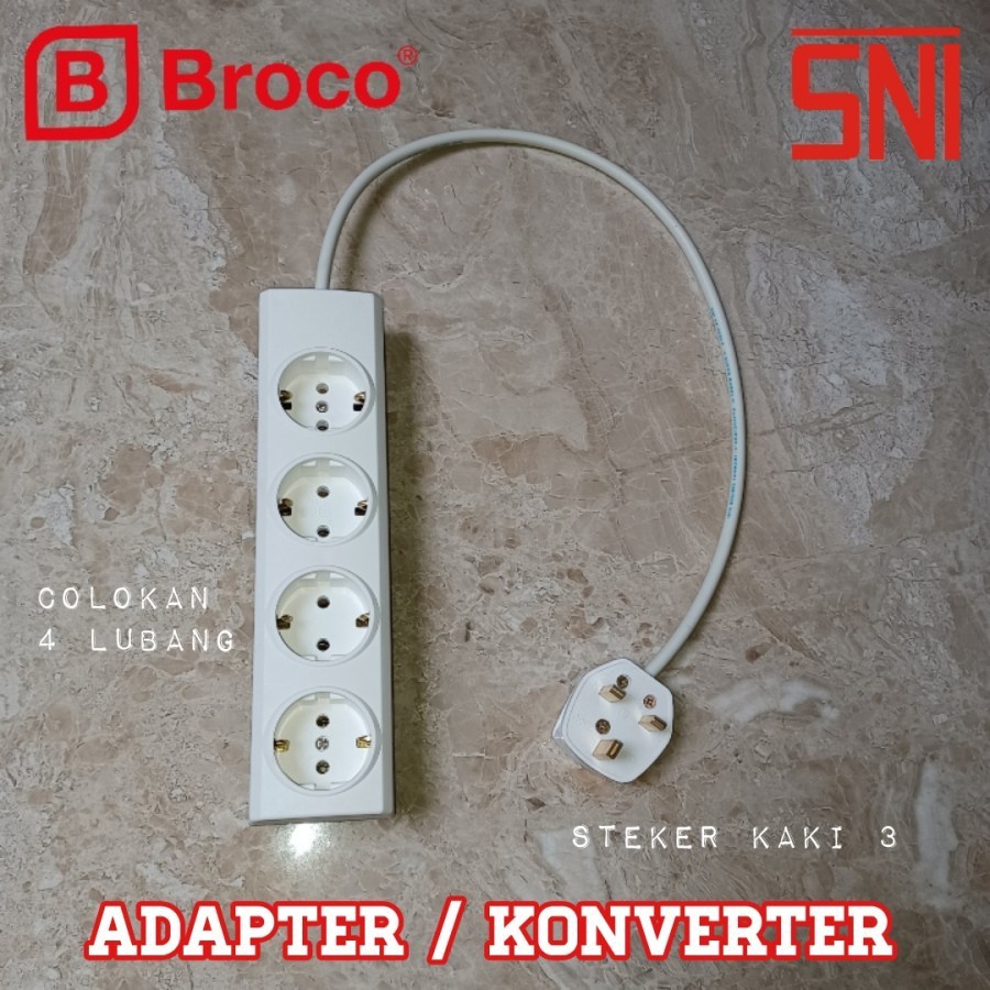 Broco Kaki 3 ADAPTER KONVERTER Travel Saudi Arabia Umroh Electric Plug ...
