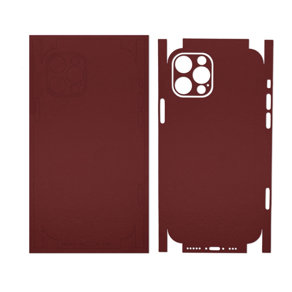 Dark Red Color Logo Cutout Anti-Scratch Skin Sticker Compatible with ...