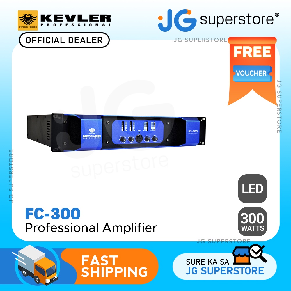 KEVLER FC-300 4-Channel 300W Professional Power Amplifier w/ Stereo ...