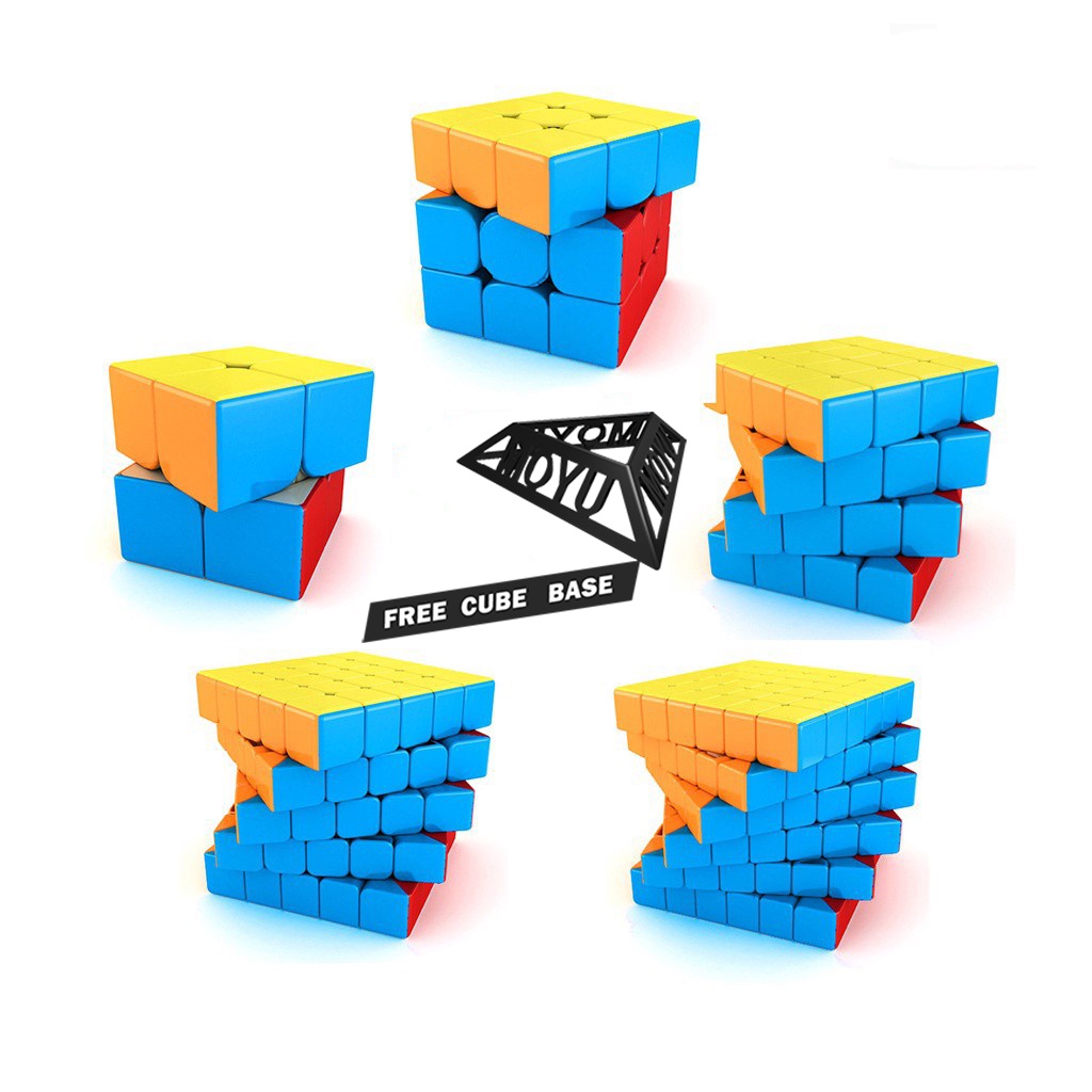 MoYu Meilong 2x2 3x3 4x4 5x5 Speed Cube Stickerless | Shopee Philippines