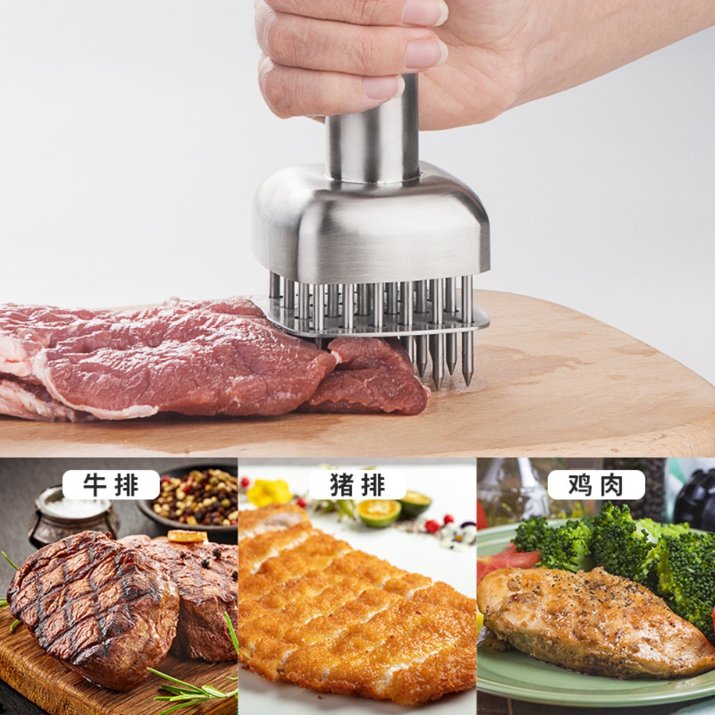 Kitchen Meat Tenderizer Steak Hammer Pin Beef 304 Stainless Steel