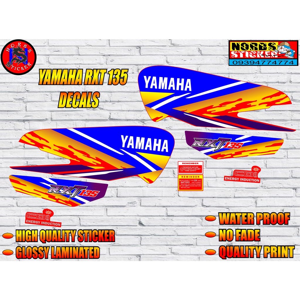 YAMAHA RXT 135 DECALS STOCK | Shopee Philippines