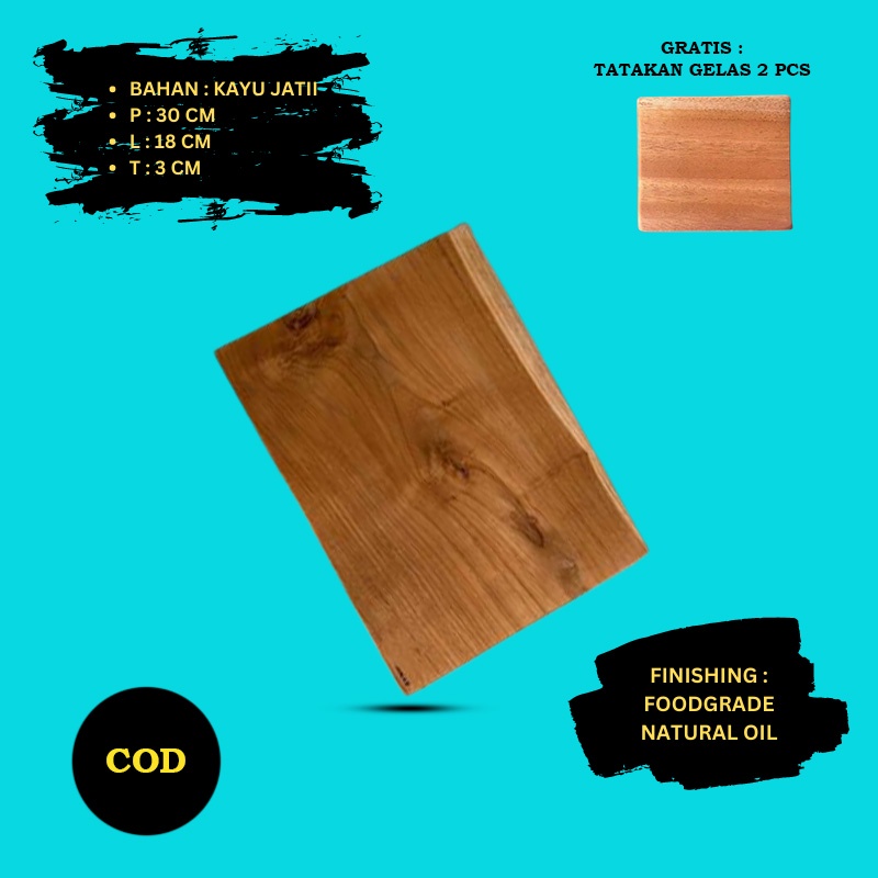 KAYU 100% Original Teak Wood Cutting Board | Shopee Philippines