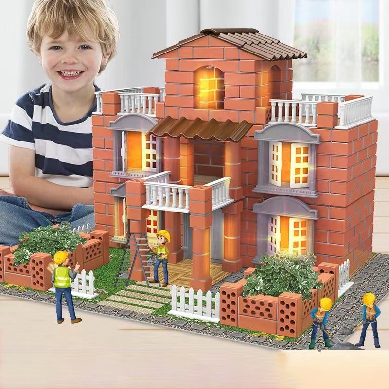 House toy DIY Dollhouse Building Model brain game Simulation Cement ...