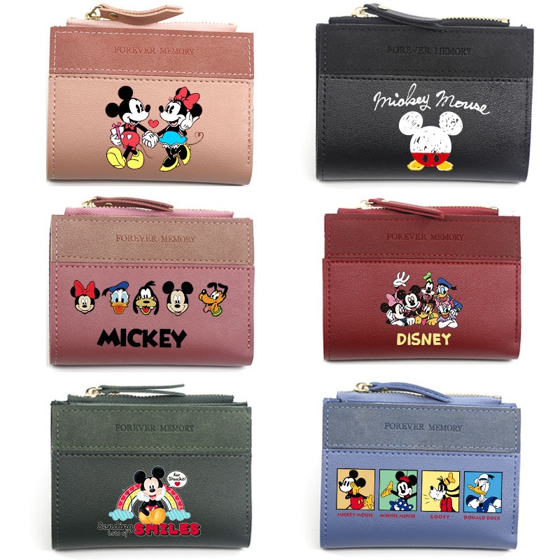 Mickey Mouse Wallet for Women Coin Purse Cute Wallet Short Wallet Card ...