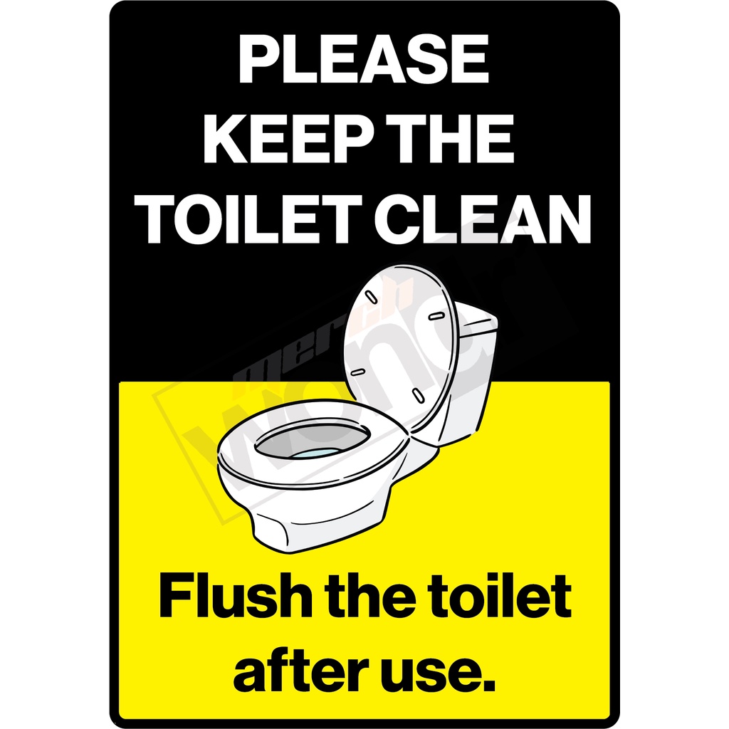 Restroom, Toilet, and Comfort Room Cleanliness and Maintenance Signs ...