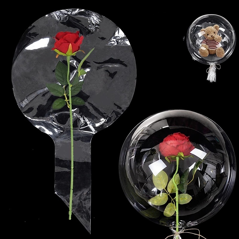 12/20/24/36inch Wide Neck Transparent Bobo Balloon Valentines Day ...