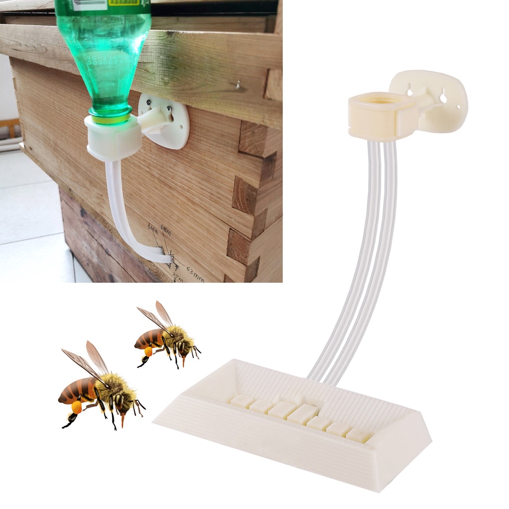 Beekeeping Feeder Bee Waterer Plastic Beehive Honey Trough Bee Feeder ...