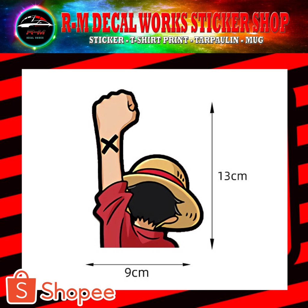 RM Monkey D. Luffy One Piece Luffy Car Sticker Reflective Motorcycle ...