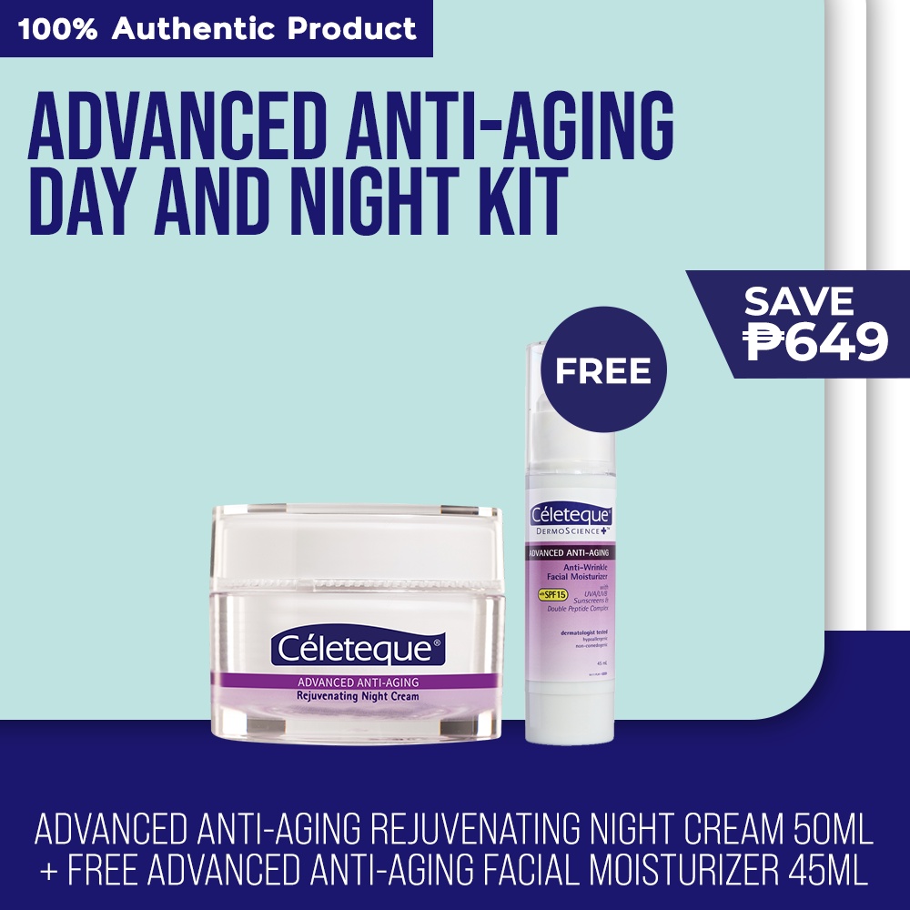 Celeteque Advanced Anti-Aging Day and Night Kit (Save P649) | Shopee ...
