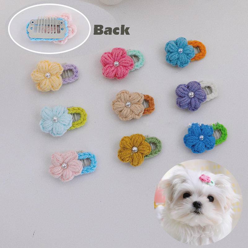 Pet Hairpin Dog Hair Clips Korean Pet Hair Handmade Accessories BB Clip ...