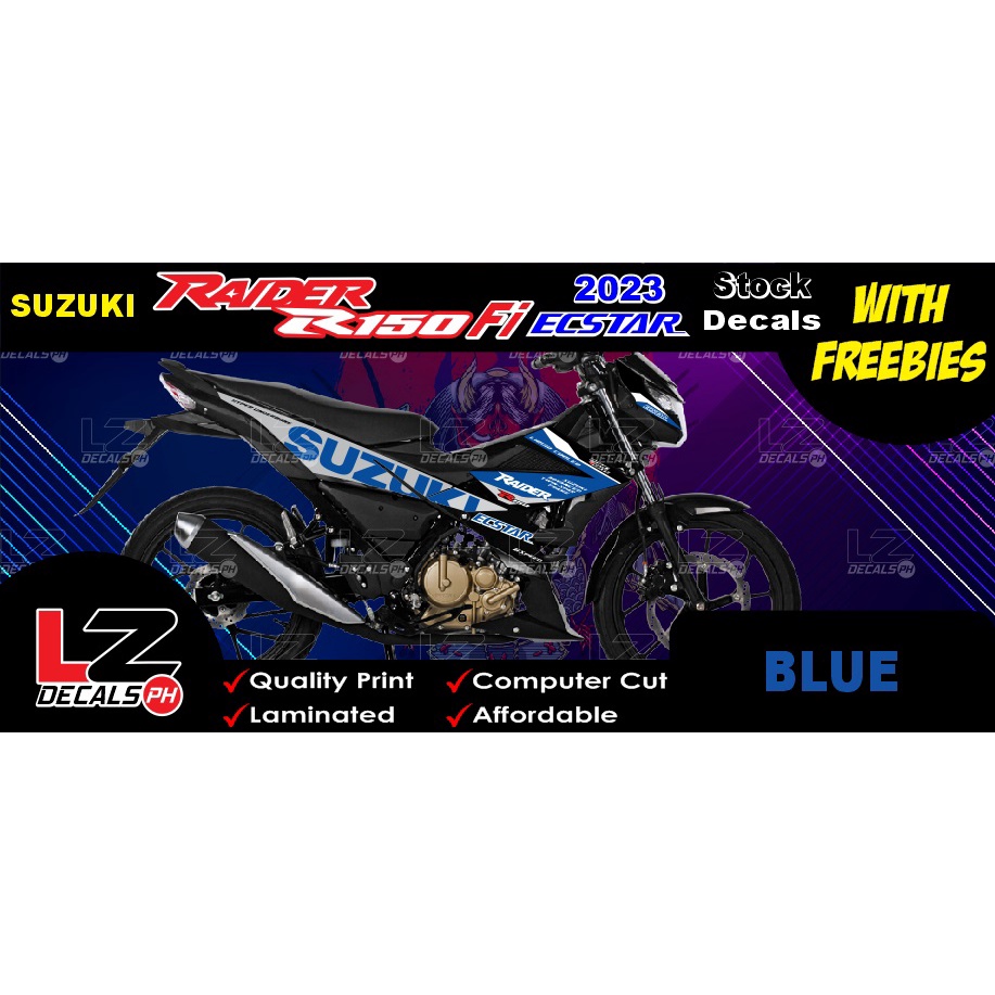 Suzuki Raider R150 Fi (2023) ECSTAR, Motogp Stock Decals / Stickers ...