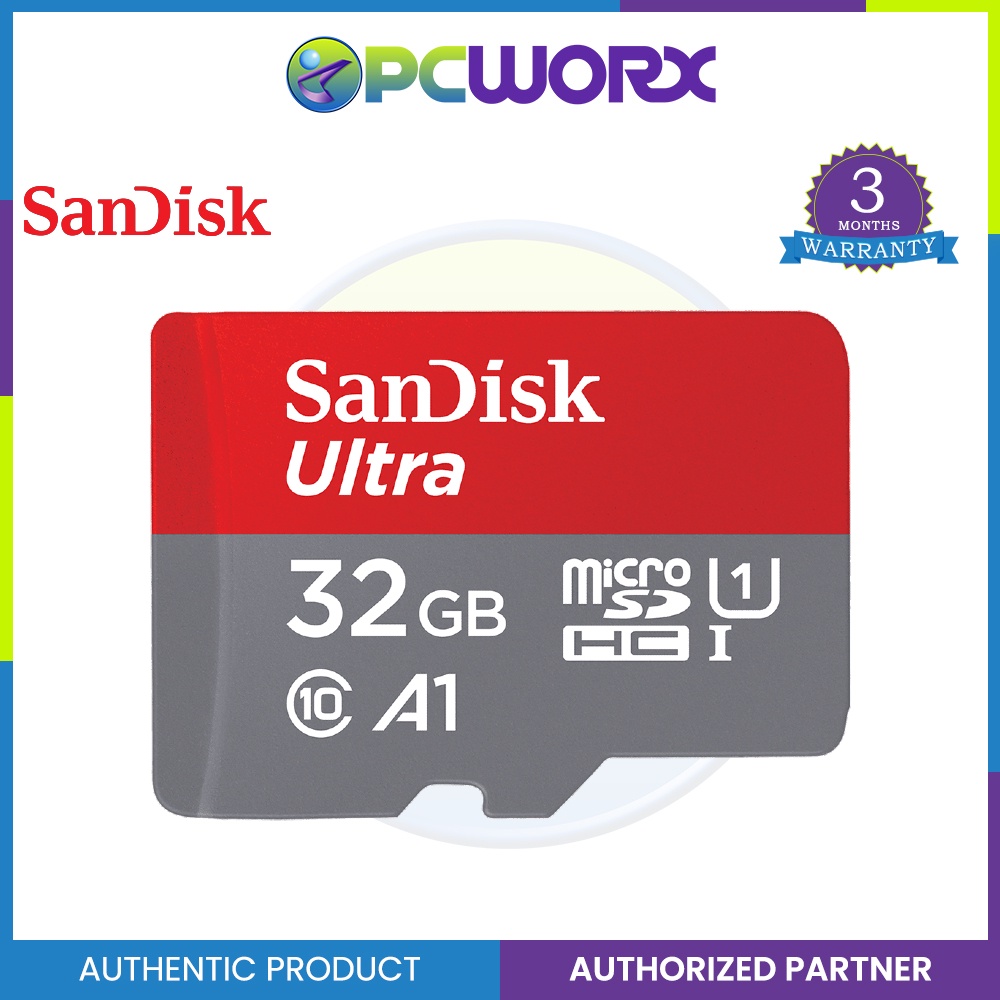 SanDisk 32GB Ultra microSDHC UHS-I Memory Card - 120MB/s, C10, U1, Full HD, A1, Micro SD Card ...