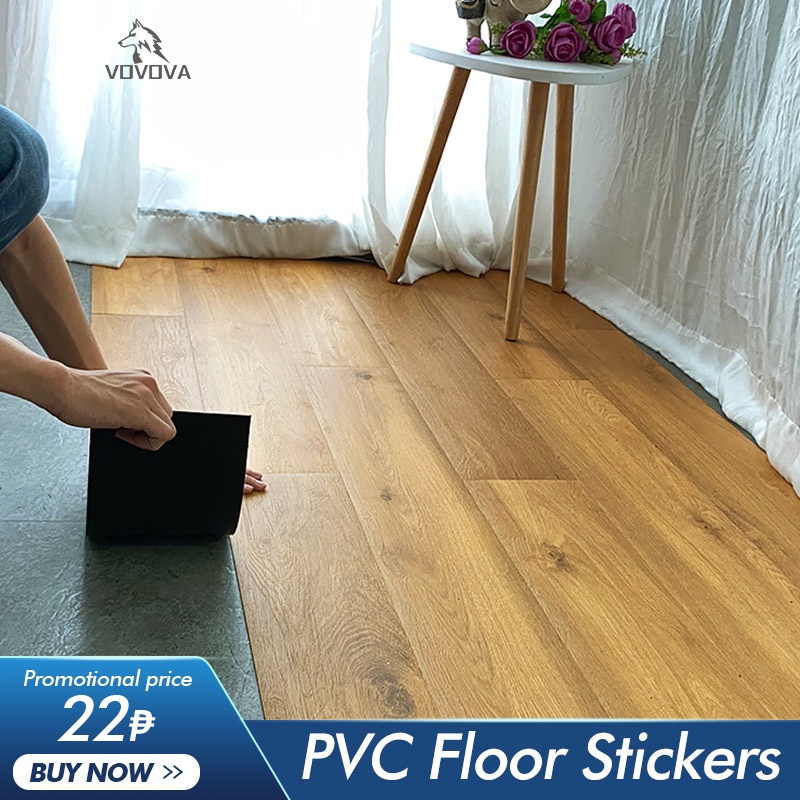3D Waterproof Vinyl floor sticker 91cm x15cm Wood Grain Flooring PVC ...