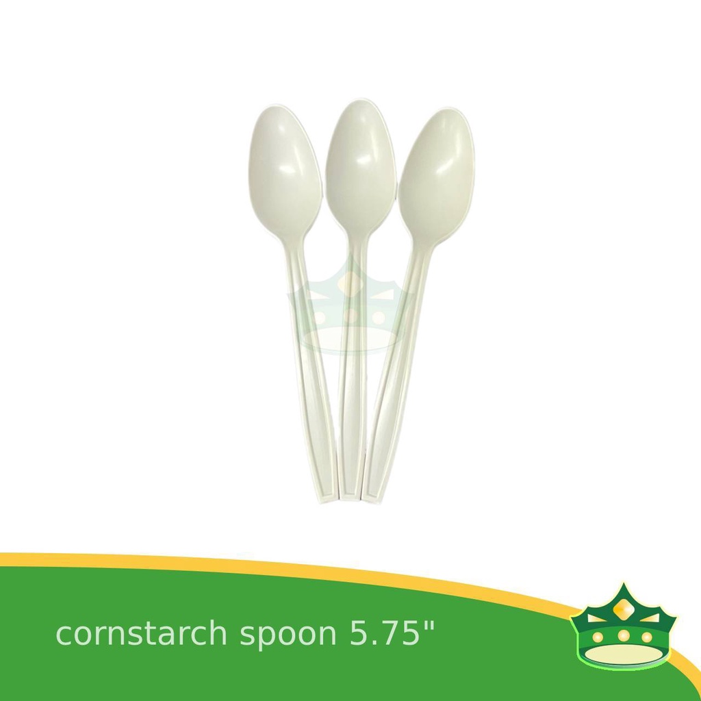 [25 pcs] compostable cornstarch spoon and fork biodegradable disposable ...
