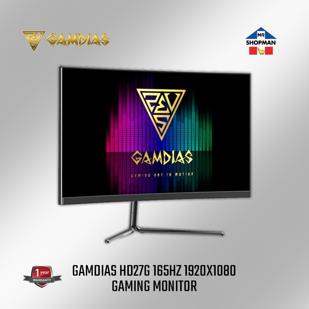 Gamdias Atlas HD27G 165hz / HD27G II 27" 180hz Curved VA Panel ...
