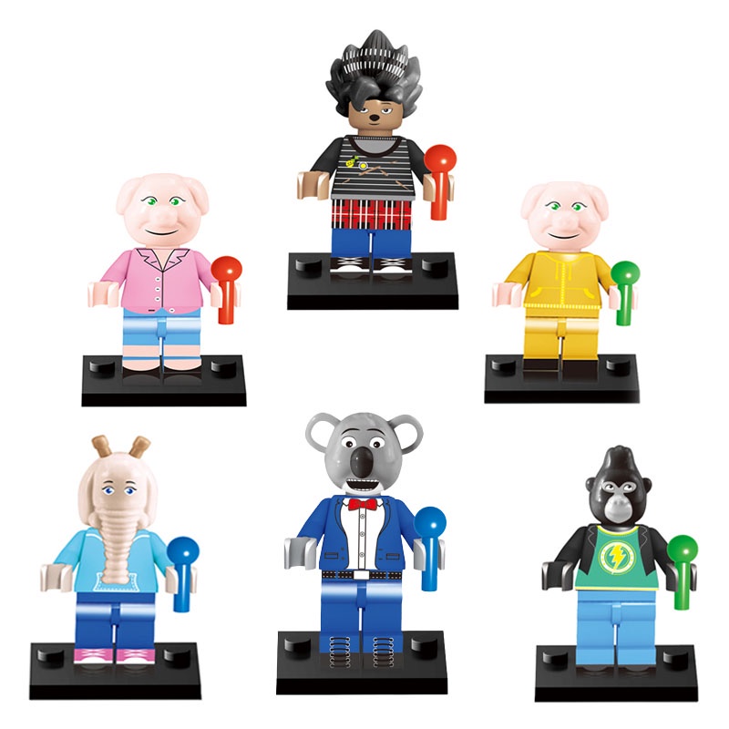6Pcs/Set Sing 2 Toy Building Blocks Figure Models Rosita Meena Ash ...