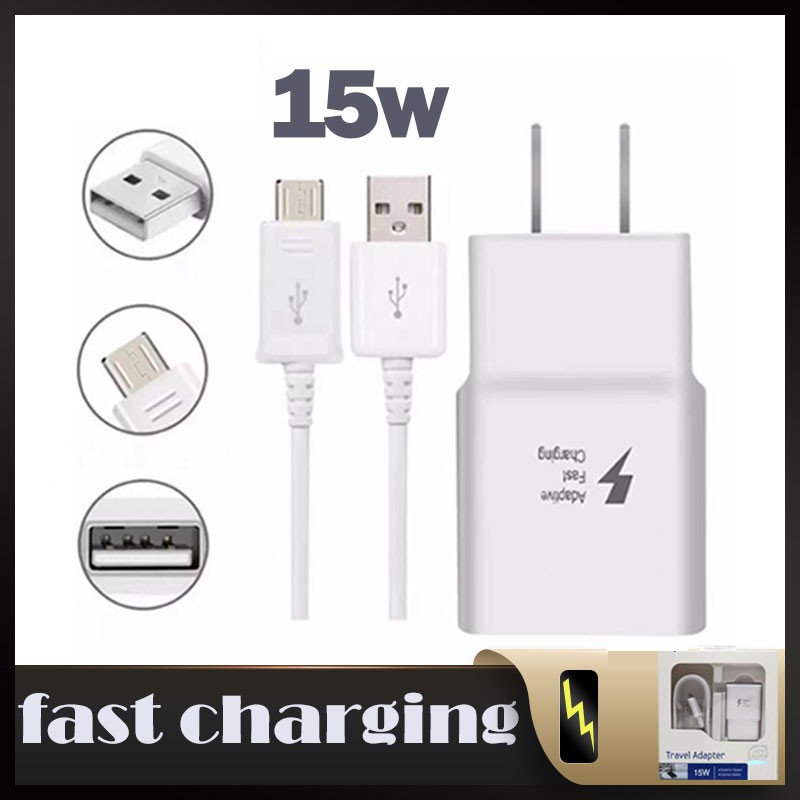 Original Fast Charger 15W with USB 3.0 Cable (White) FOR ANY MOBILE ...