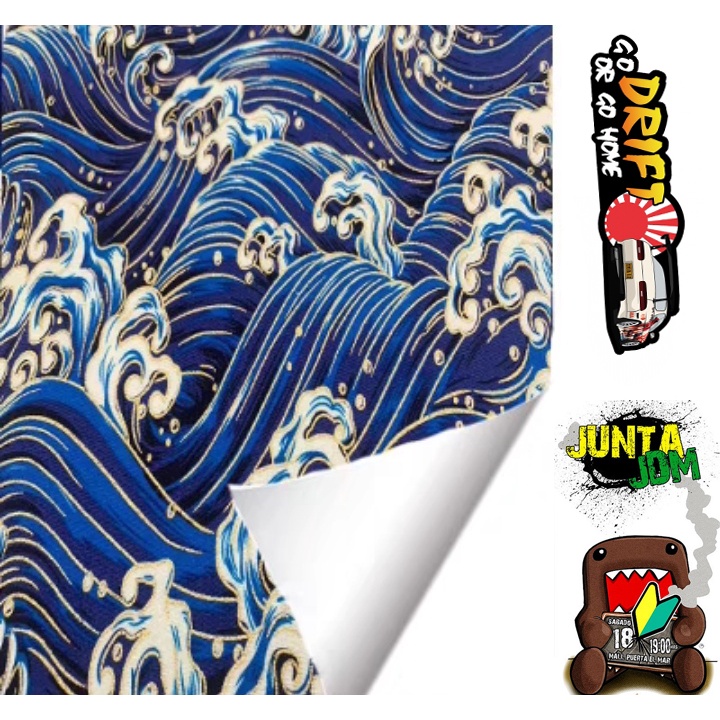 JDM Japanese Style Ukiyo-E Sea Wave Car AB Pillar Roof Modification ...