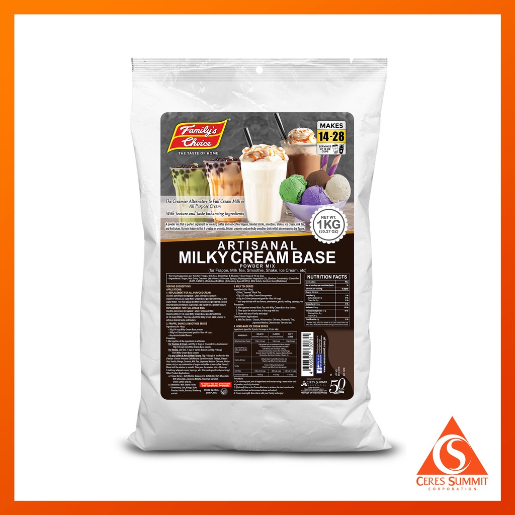 Artisanal Milky Cream Base Powder Mix 1kg | Shopee Philippines