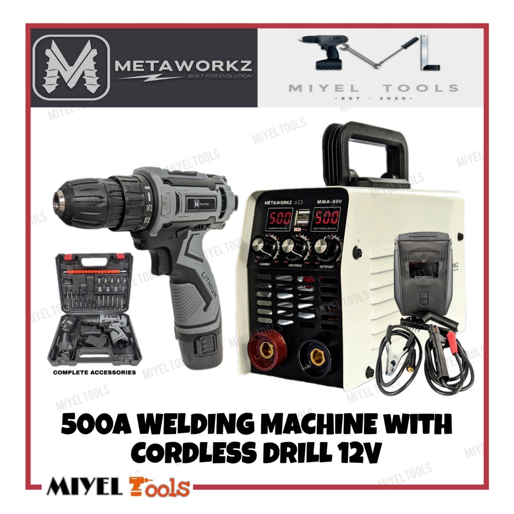METAWORKZ 500A Inverter Welding Machine MW-MMA500 with Lithium-Ion ...