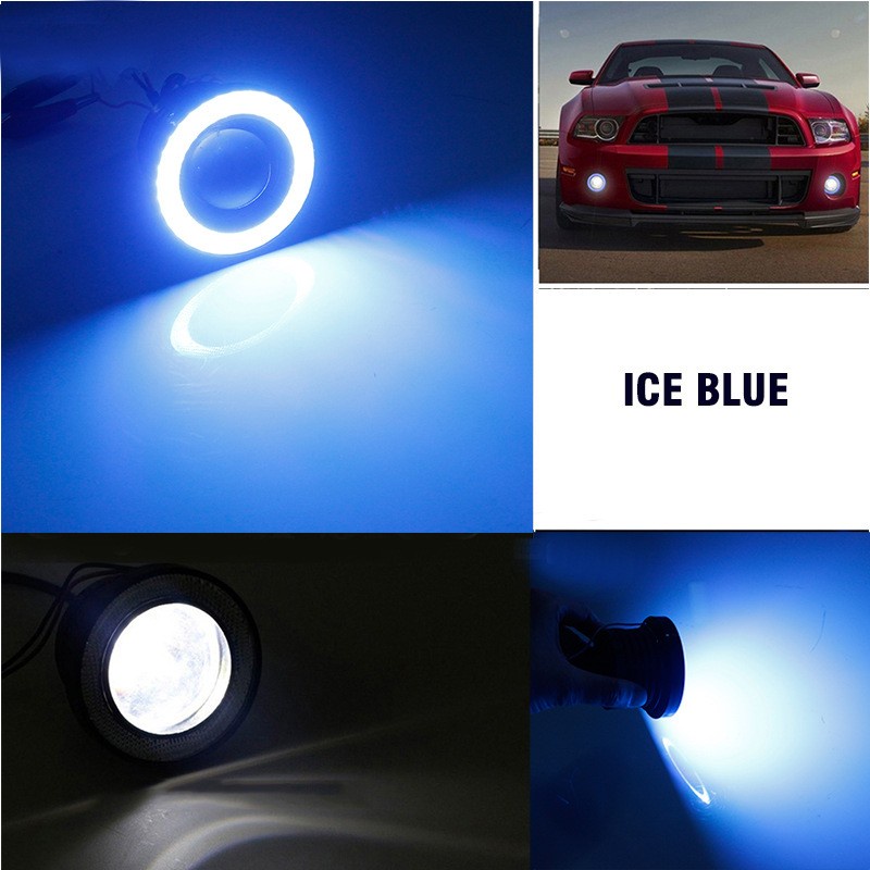 2PCS Car COB LED Angel Eyes Fog Light Ring Lens Projector Halo Ring Fog Lamp | Shopee Philippines