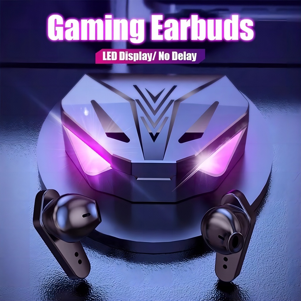 X15 Bluetooth Earphones Gaming Headset With LED Display Ultra-low Latency 2 Modes Noise ...