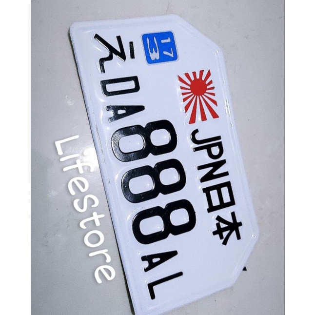 Jpn MOTORCYCLE NUMBER PLATES CUSTOM DECORATION VARIATIONS | Shopee ...